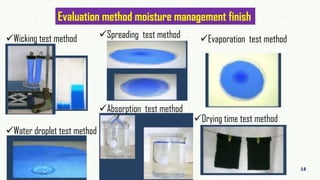 Moisture management and soil release finish | PDF