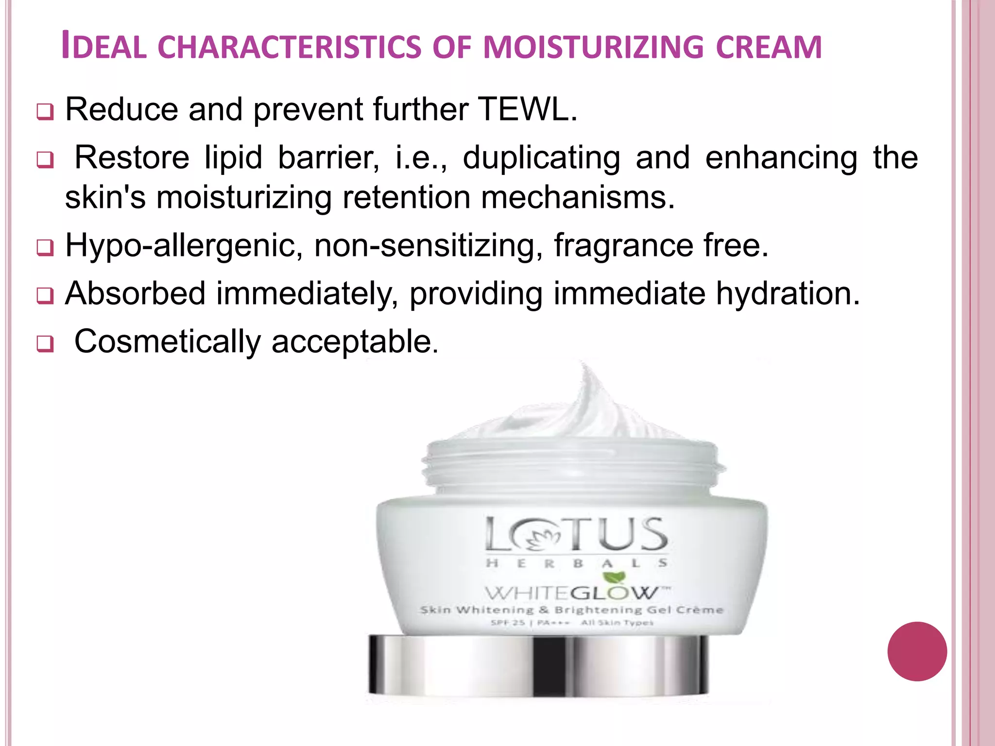 Moisturizing cream ppt | PPTX
