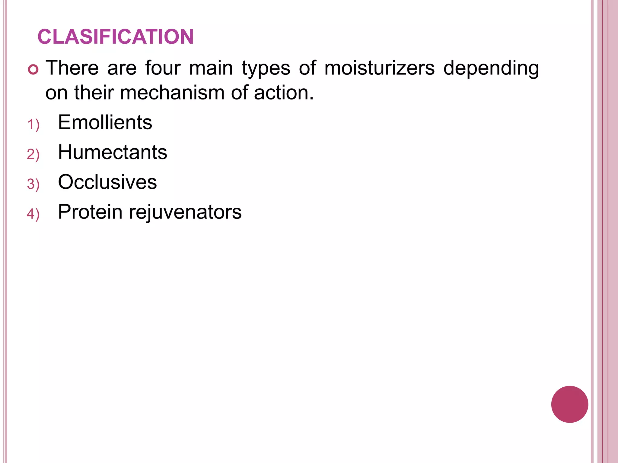 Moisturizing cream ppt | PPTX
