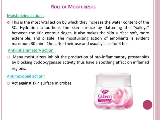 Moisturizing cream ppt | PPTX | Skin and Dermatology | Diseases and ...