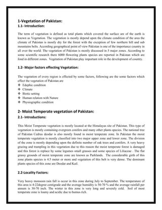 Moist vegetation of pakistan | PDF