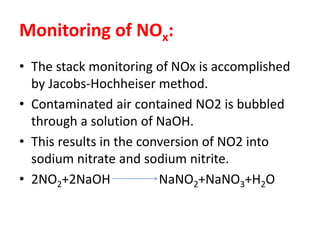 Monitoring of gaseous pollutants | PPTX