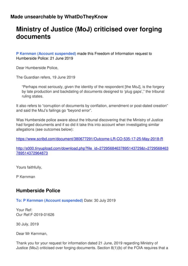 Moj criticised over forging documents | PDF