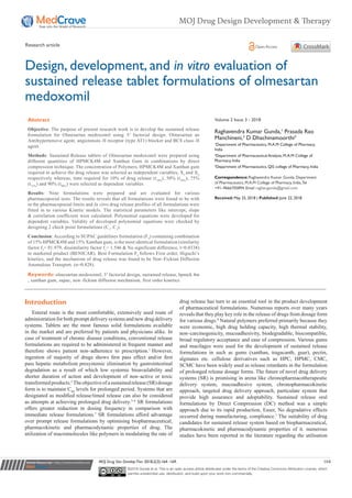 Design, development, and in vitro evaluation of sustained release ...