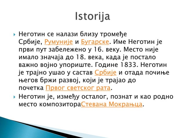 Negotin | PPT