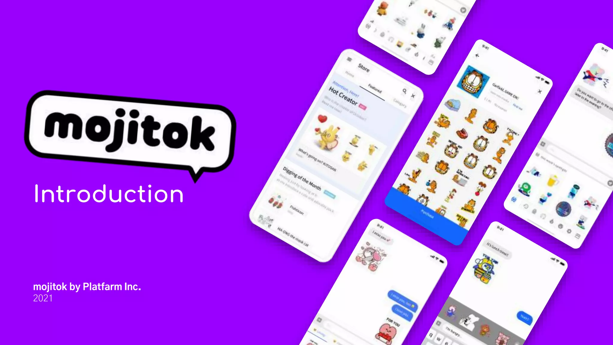 Mojitok sticker store introduction | PPTX
