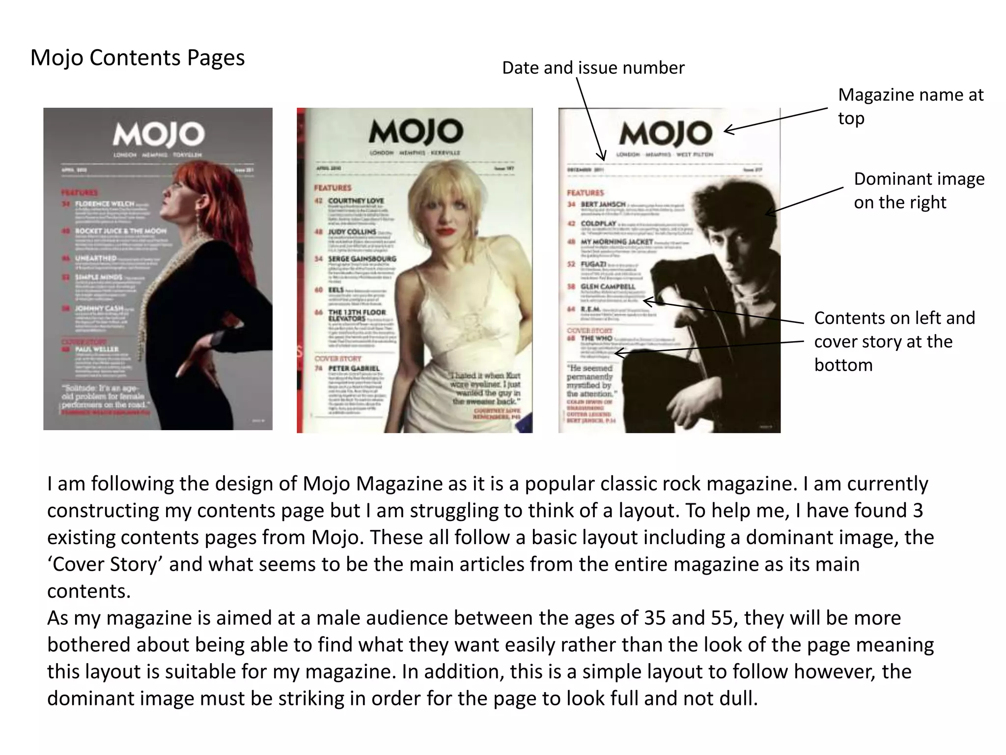 Mojo contents page | PPTX