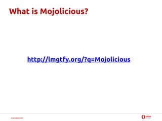 Mojolicious: what works and what doesn't | PPT