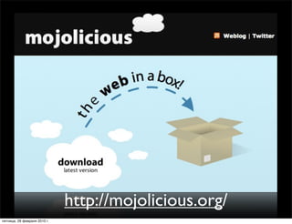 Mojolicious. The web in a box! | PPT