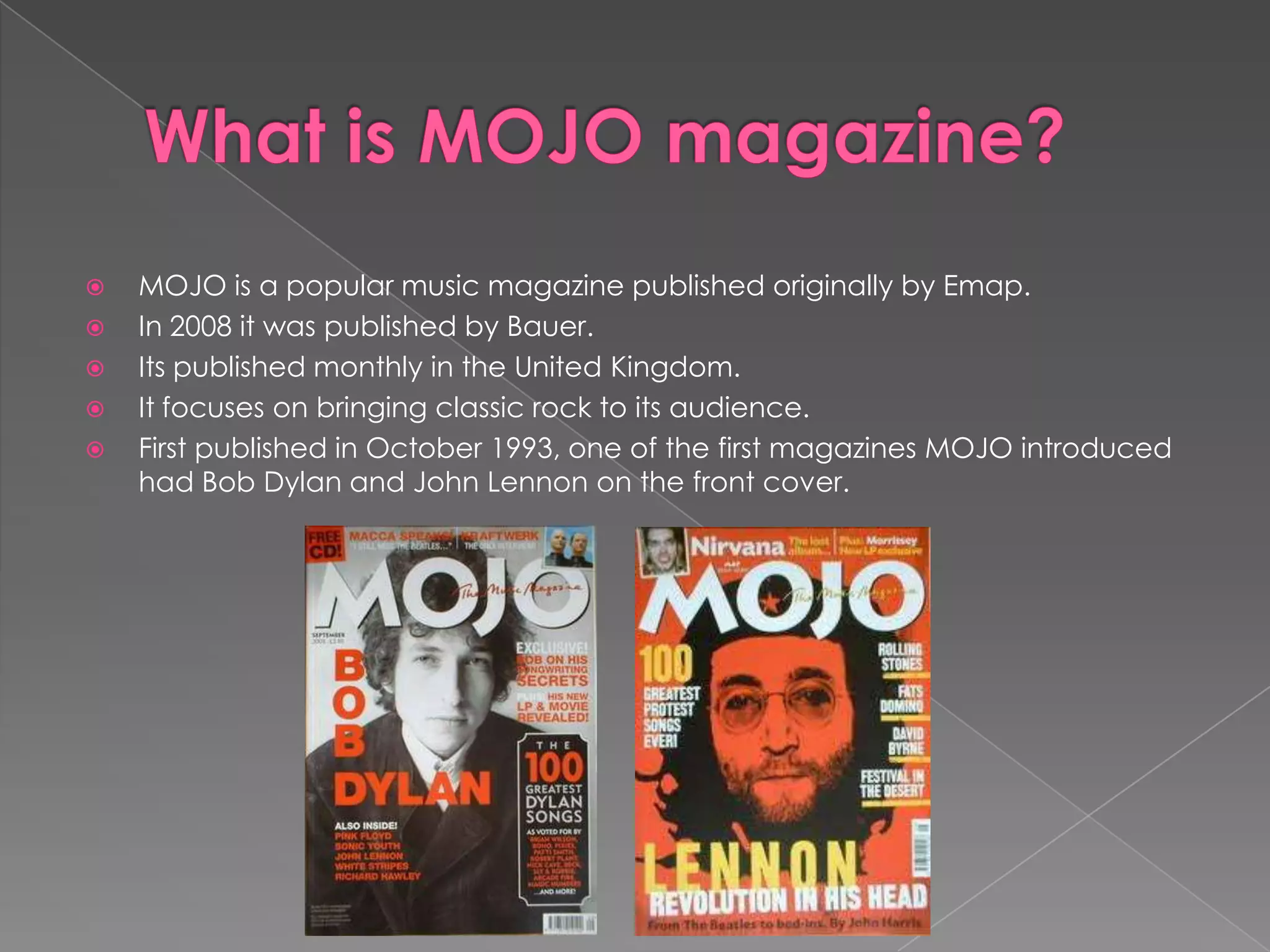Mojo magazine | PPT