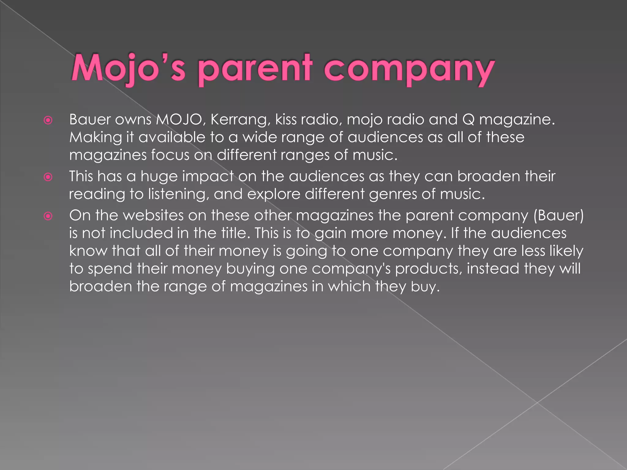 Mojo magazine | PPT