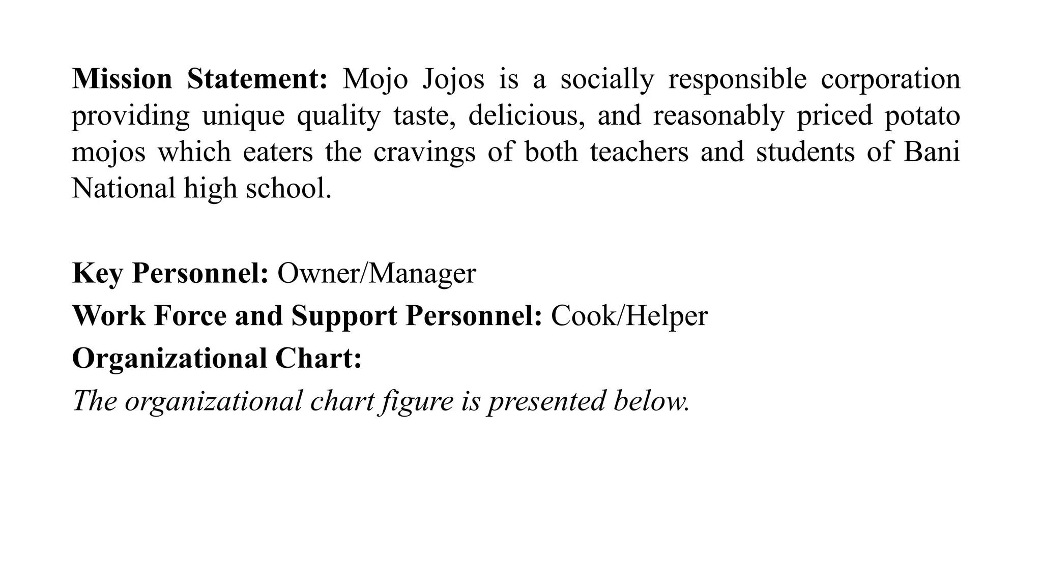 Mojos business plan plan final for business implementation | PPTX