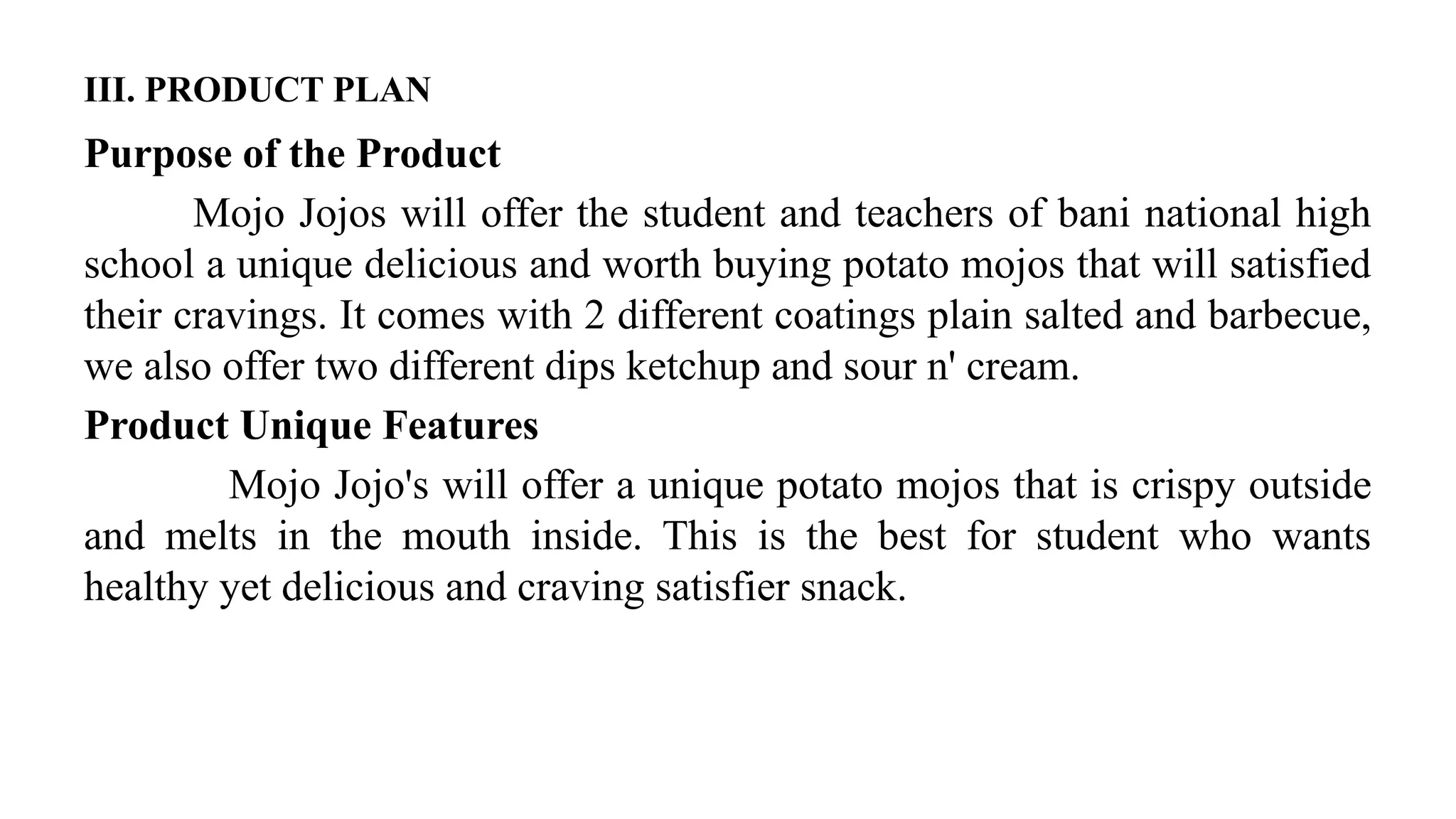 Mojos business plan plan final for business implementation | PPTX