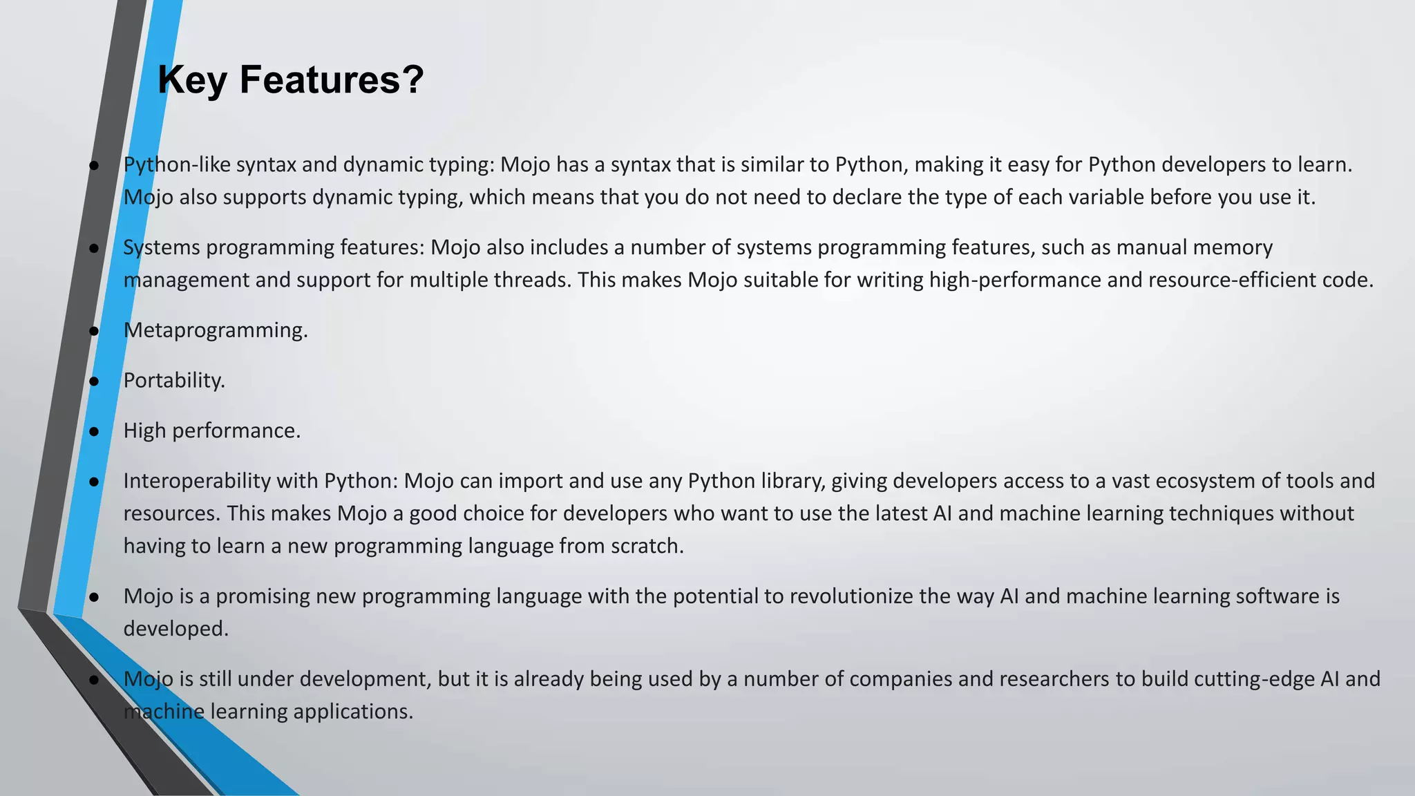 MOJOsppt.pptx | Programming Languages | Computing