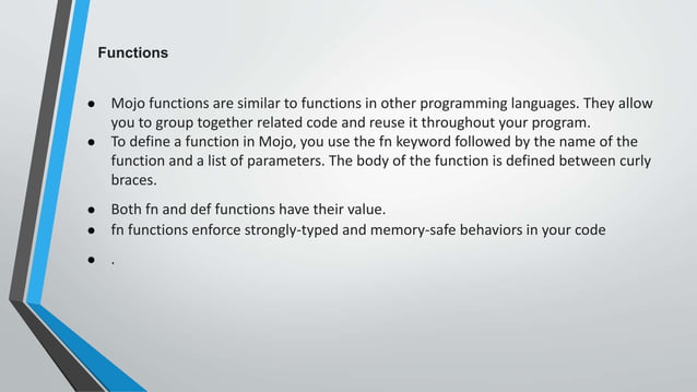 MOJOsppt.pptx | Programming Languages | Computing