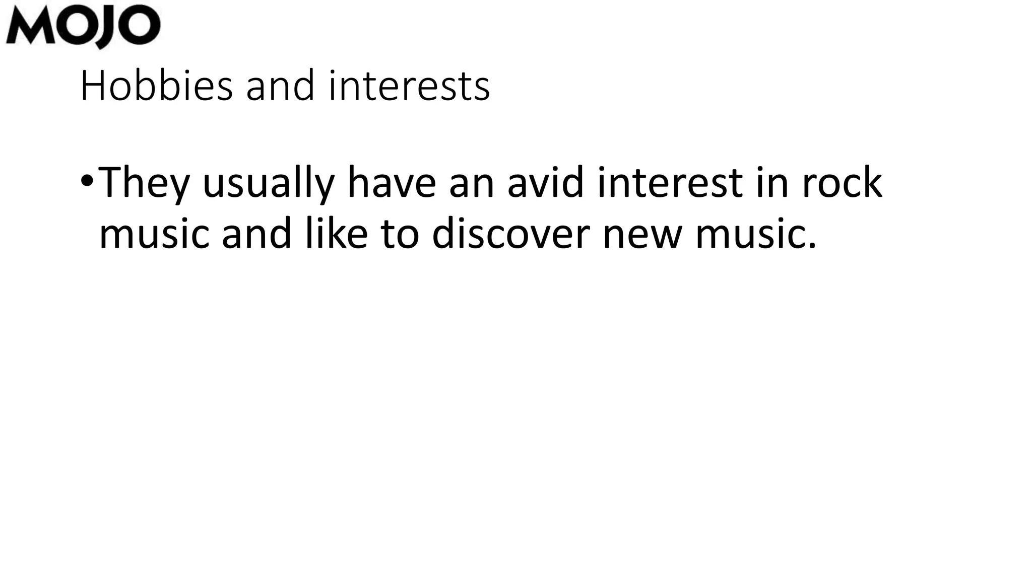 Mojo target audience analysis | PPTX