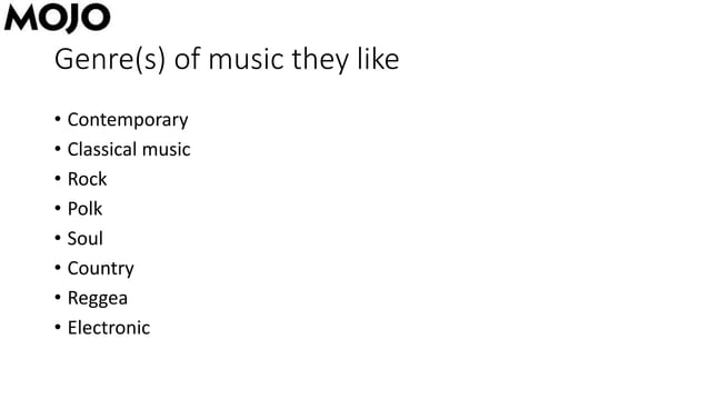 Mojo target audience analysis | PPTX