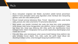MoJo DESA, Mobile Jurnalist TV Desa | PPT