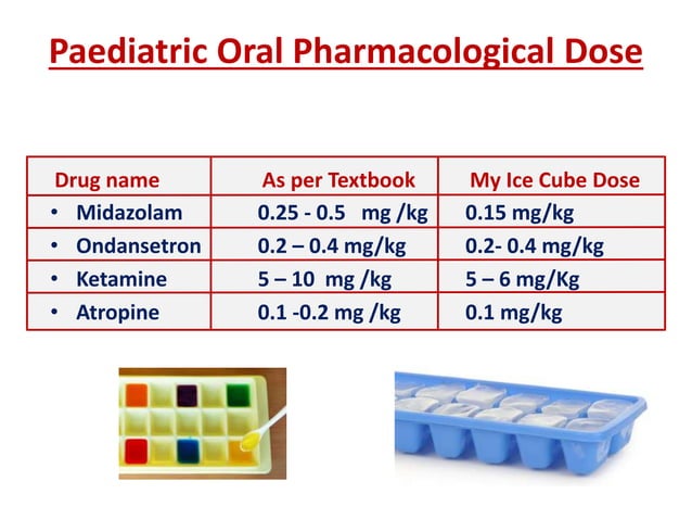 Moka icecube for paediatric premedication | PPT