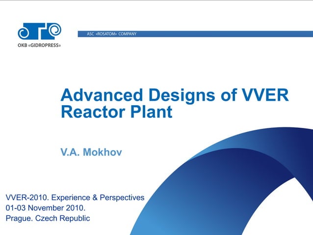 Advanced Designs of VVER Reactor Plant | PPT | Power and Energy ...