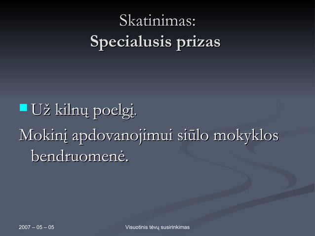 Mokinių skatinimo ir drausminimo sistema | PPT