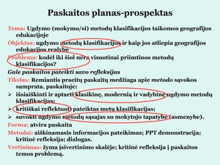 Mokymo(si) metodai | PDF