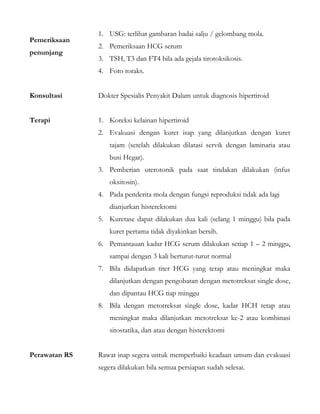 Mola hidatidosa | PDF