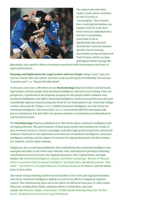 Psycholawlogy emotional intelligence stress management articles | PDF