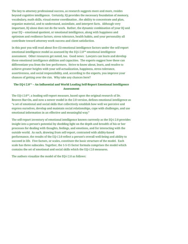 Psycholawlogy emotional intelligence stress management articles | PDF