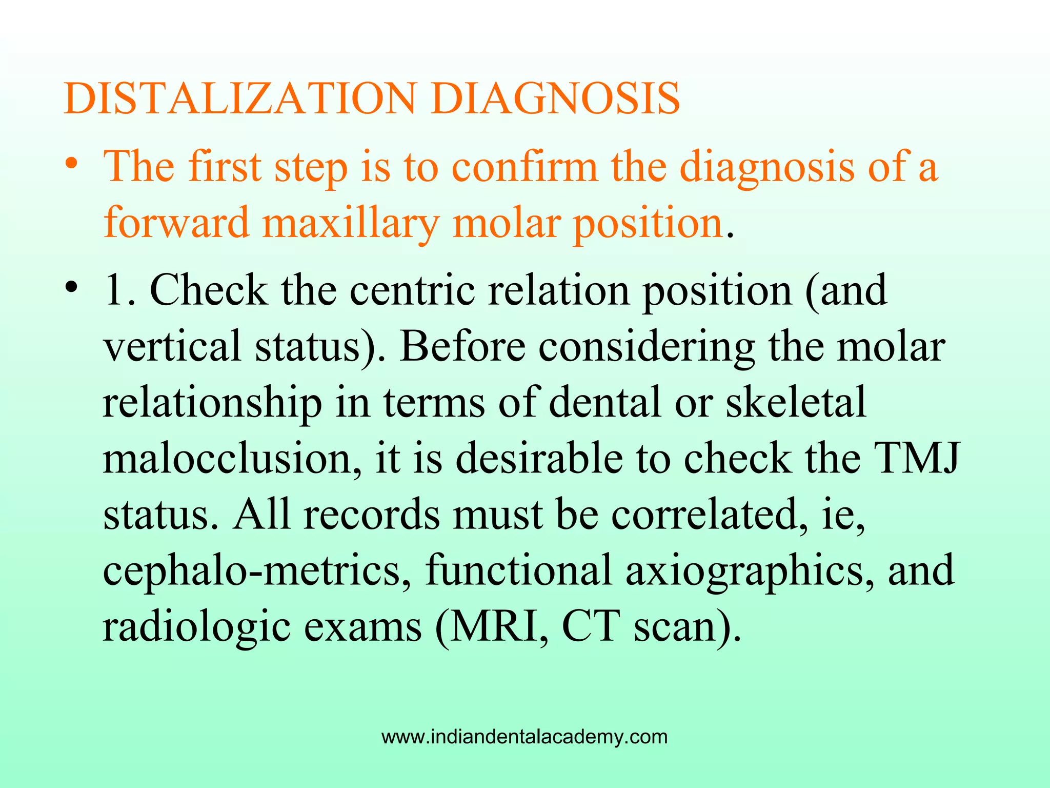 Molar distalisation /certified fixed orthodontic courses by Indian ...