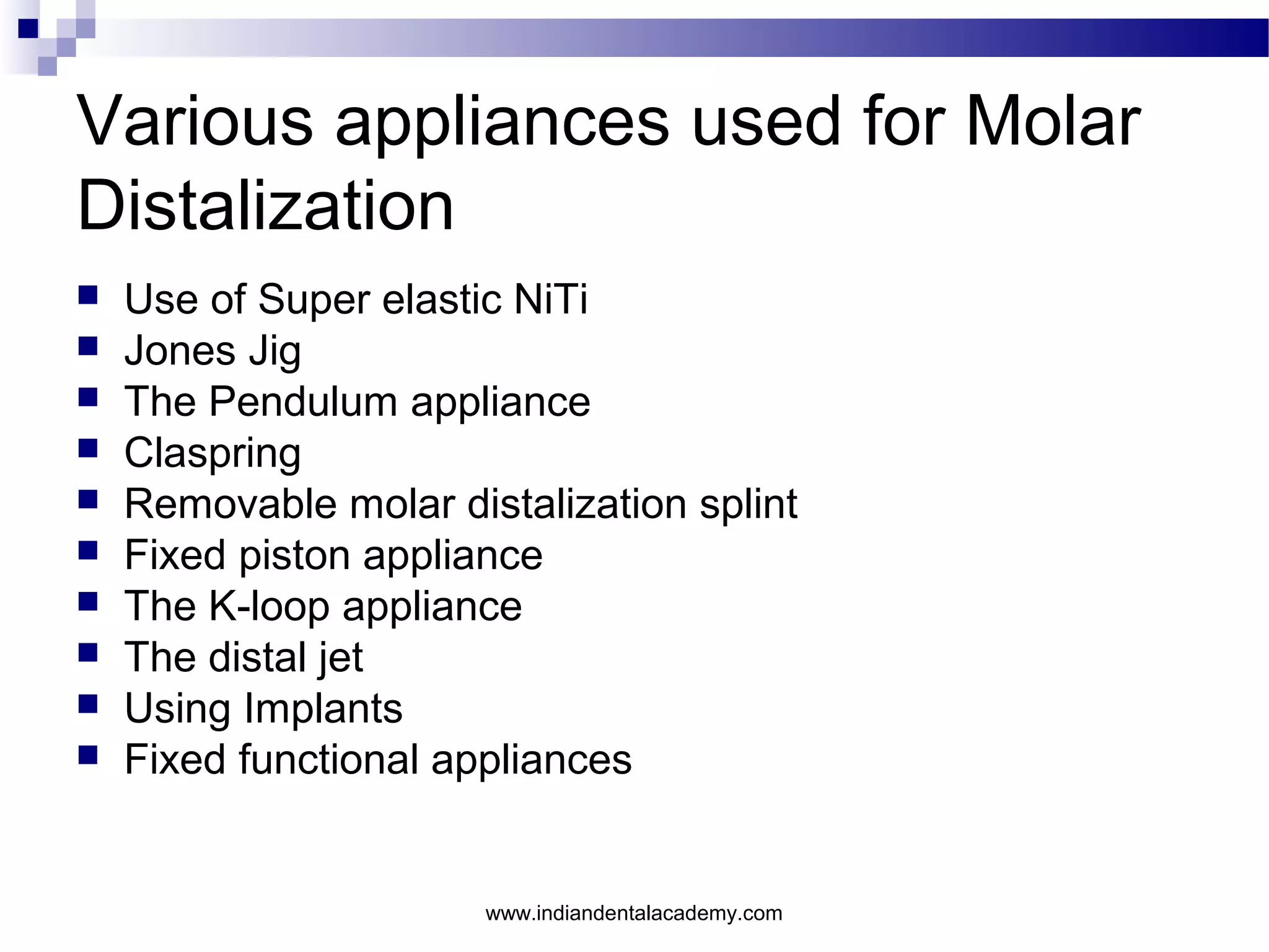 Molar distalization | PPT