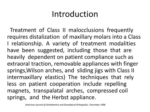 Molar distalization | PPT