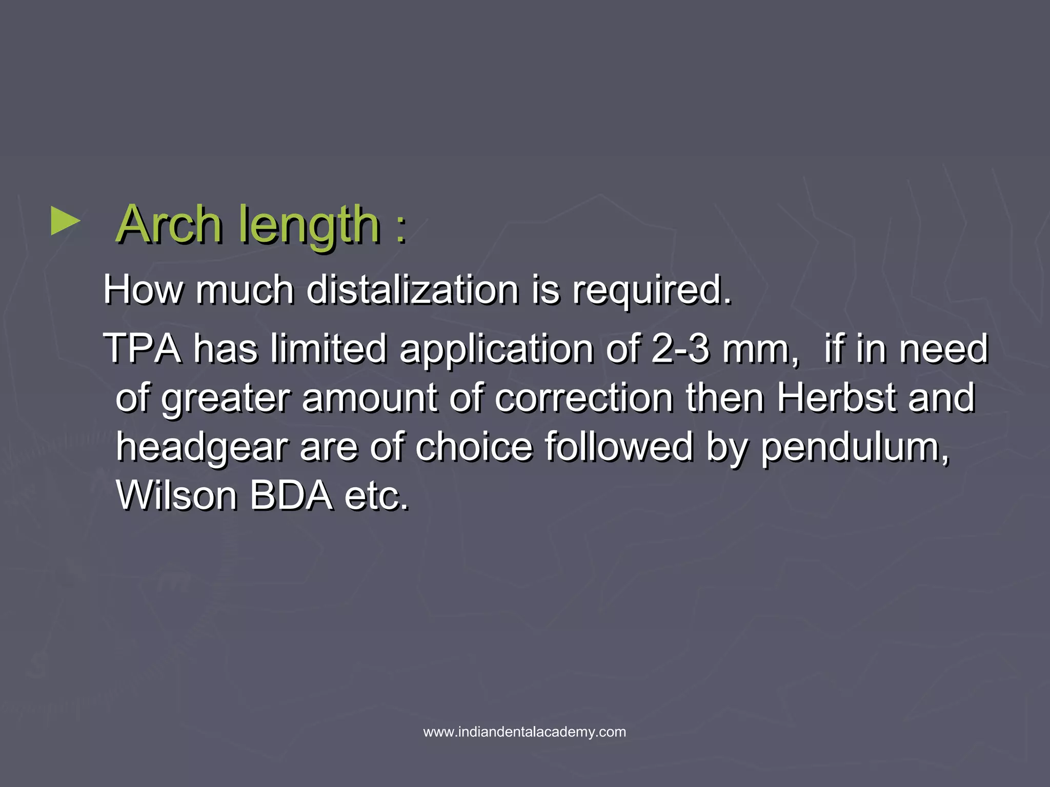 Molar distalization | PPT