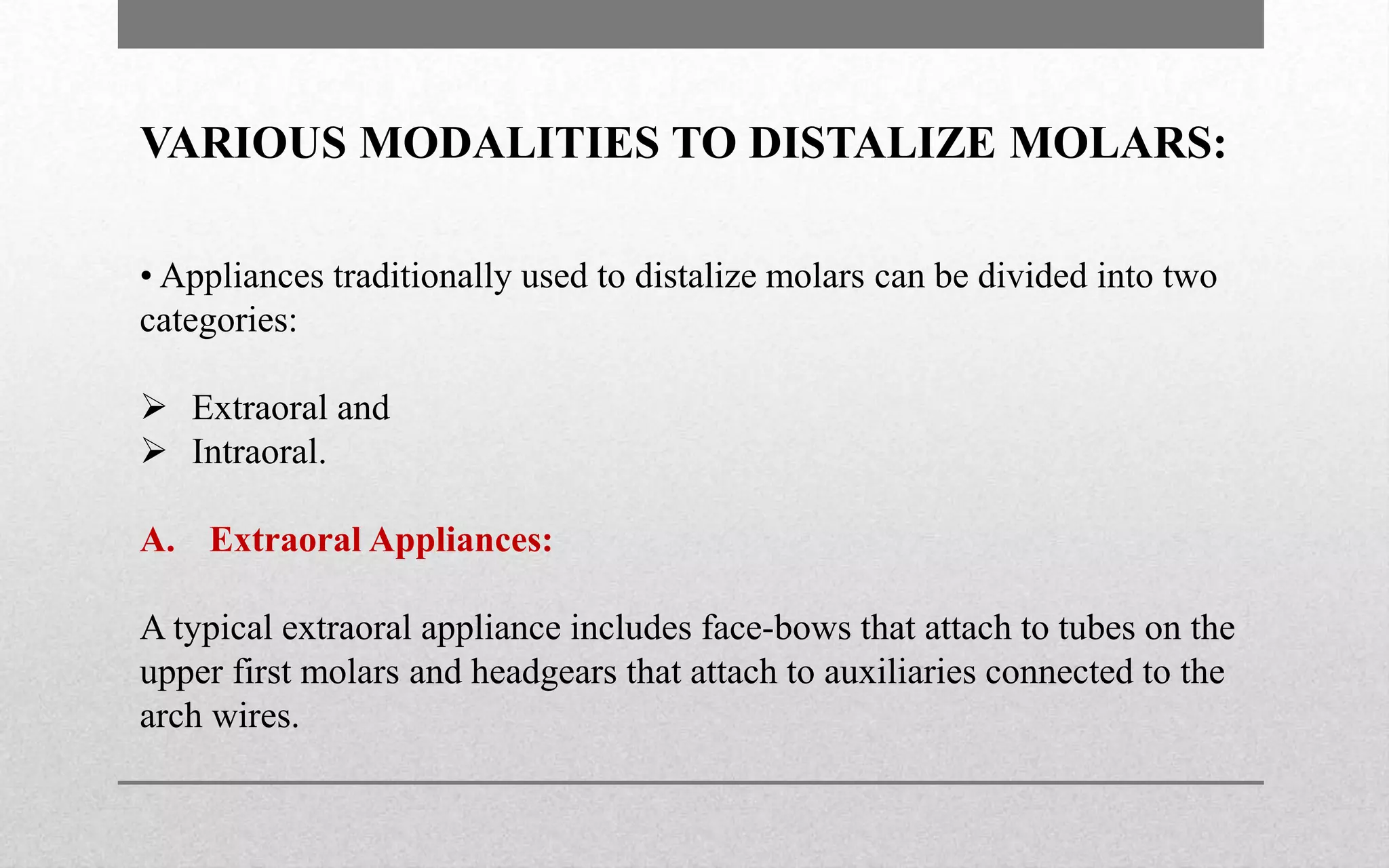 Molar distalisation in Orthodontics | PPTX