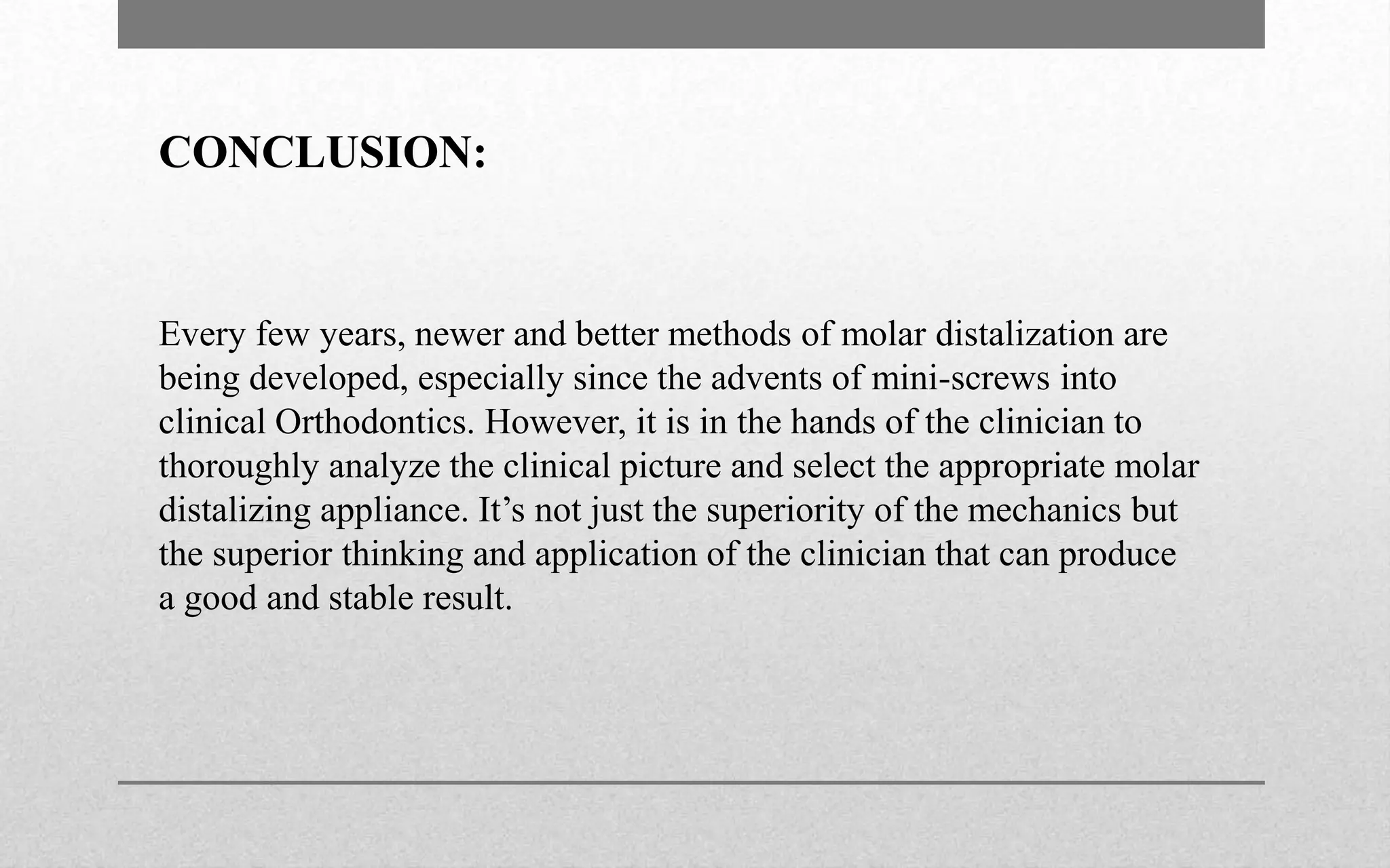 Molar distalisation in Orthodontics | PPTX
