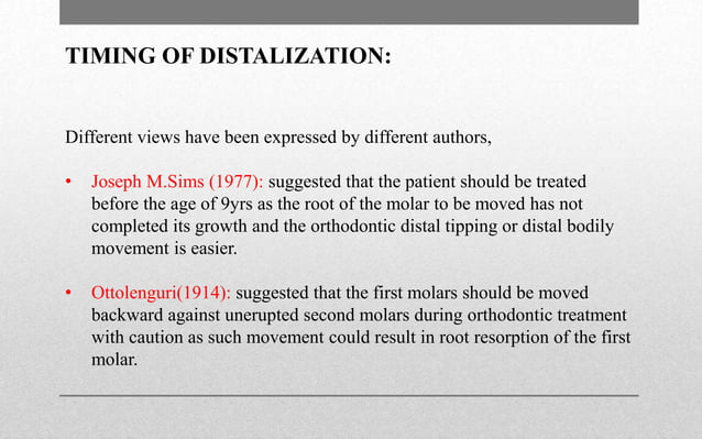 Molar distalisation in Orthodontics | PPTX | Dental Health | Diseases ...