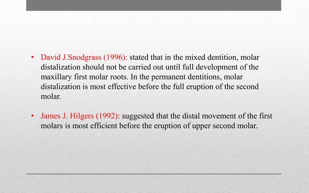 Molar distalisation in Orthodontics | PPTX | Dental Health | Diseases ...