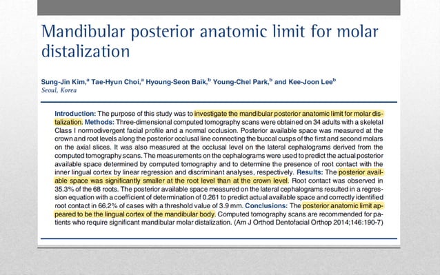 Molar distalisation in Orthodontics | PPTX | Dental Health | Diseases ...
