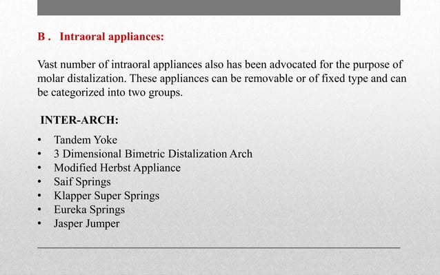 Molar distalisation in Orthodontics | PPTX | Dental Health | Diseases ...