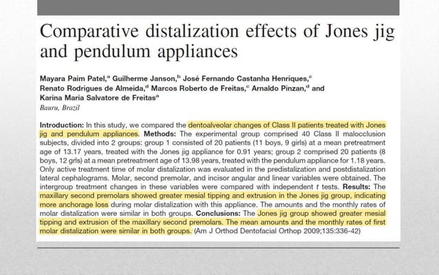 Molar distalisation in Orthodontics | PPT