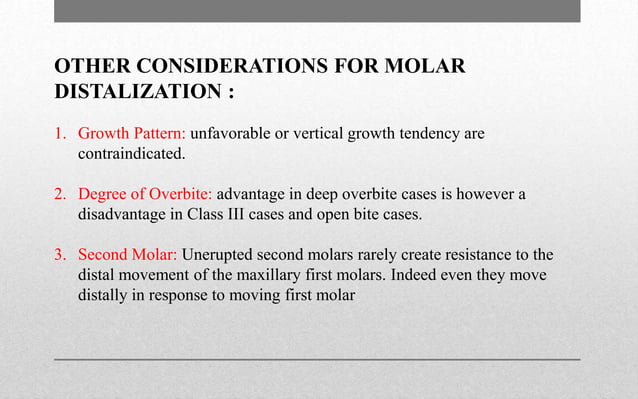 Molar distalisation in Orthodontics | PPTX | Dental Health | Diseases ...