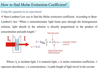 Molar extinction coefficient | PPTX