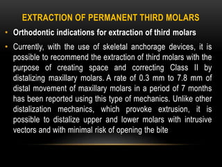 Molar extractions in orthodontics | PPTX
