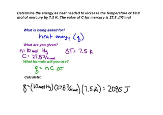 Molar Heat Capacity Sample Problems | PPT