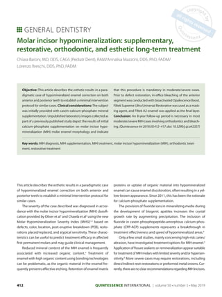 Molar incisor hypo | PDF