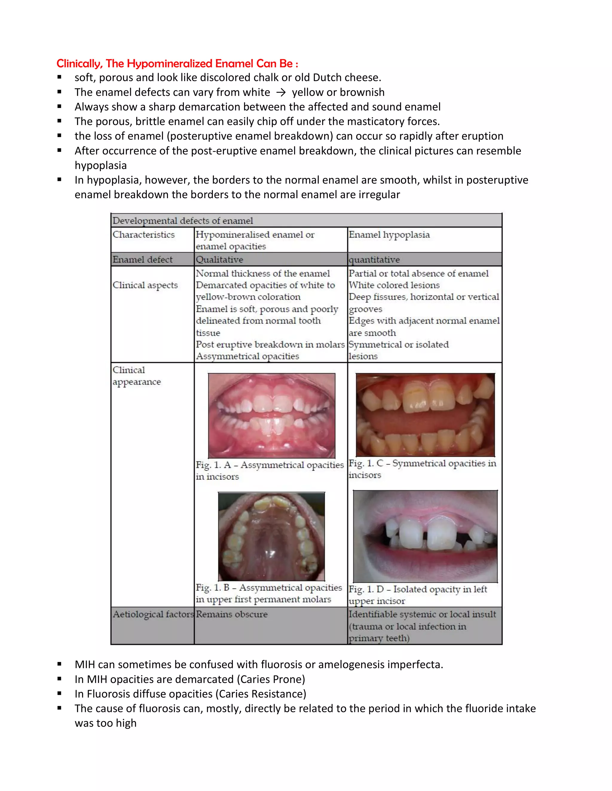 Molar incisor hypomineralization | PDF