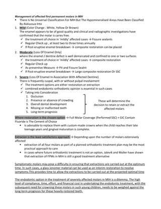 Molar incisor hypomineralization | PDF | Dental Health | Diseases and ...
