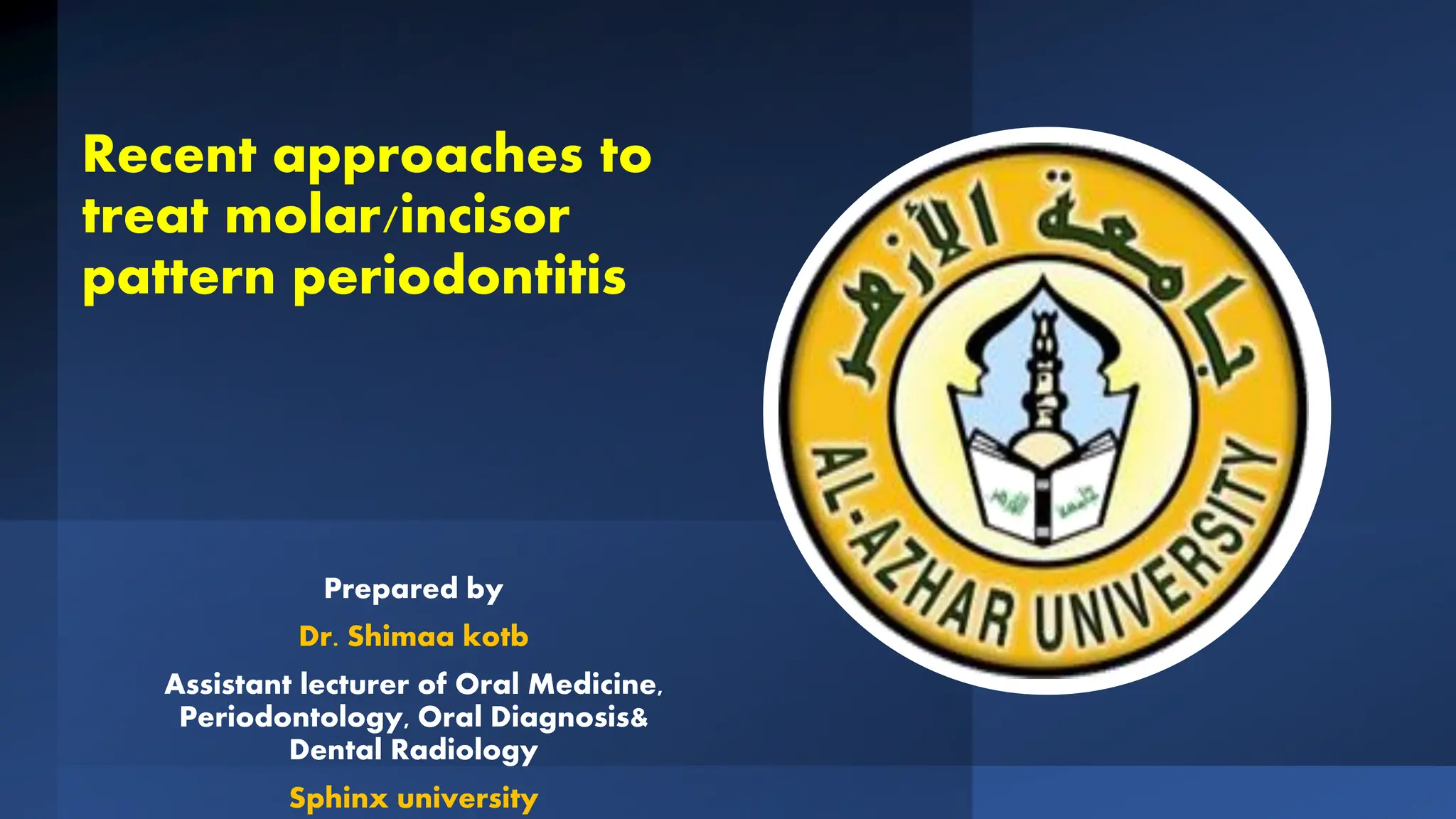 Noval treatment approach of Molar Incisor Pattern PERIODONTITIS ...