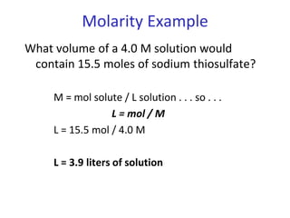 molarity lesson quarter 3 science 7 pdf/file | PDF