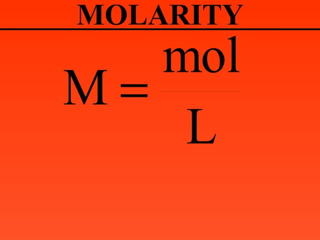 Molarity 1 | PPT